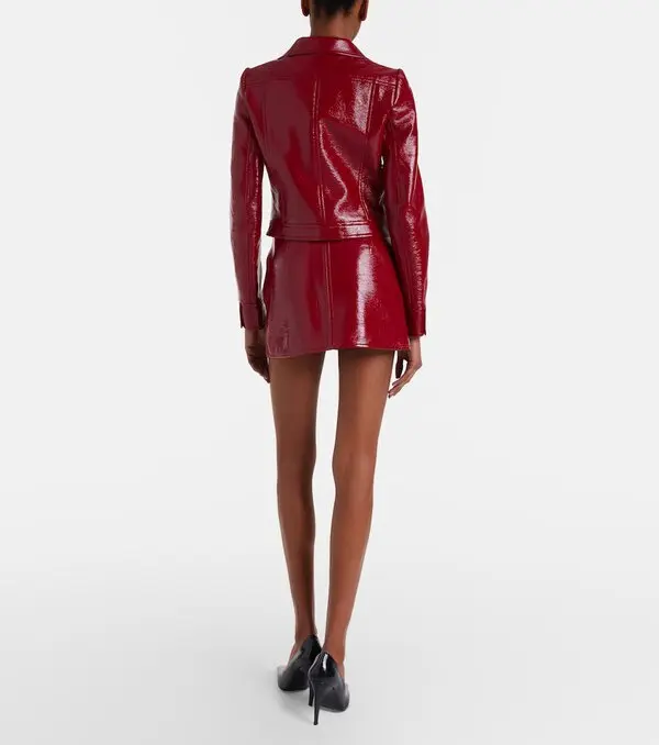 COURREGES Courrèges Re-edition Vinyl Mini Skirt - Red