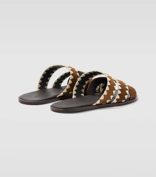Manolo Blahnik Nello Suede Slides