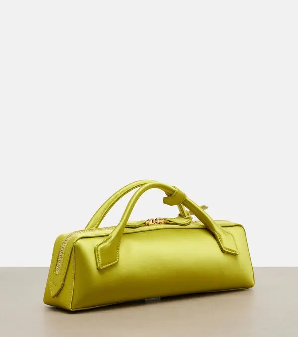 Alaïa Le Teckel Satin Clutch - Green