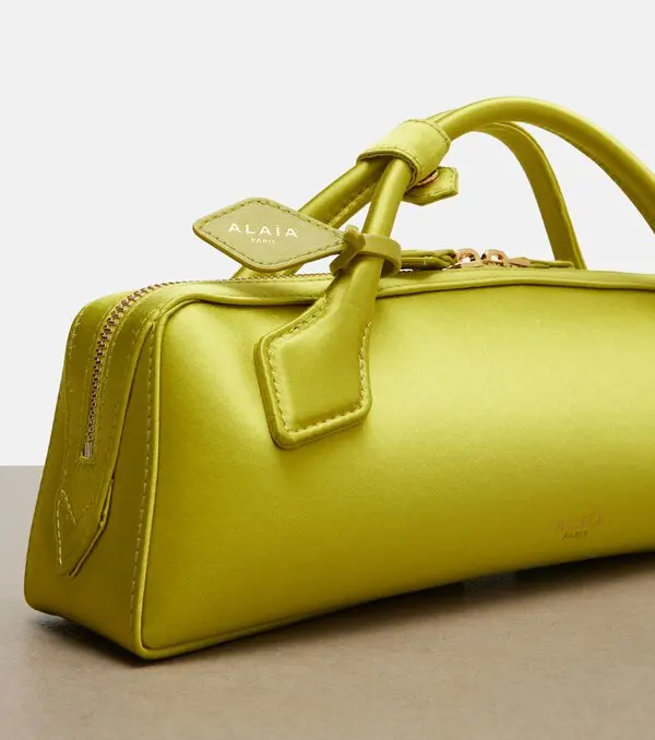 Alaïa Le Teckel Satin Clutch - Green