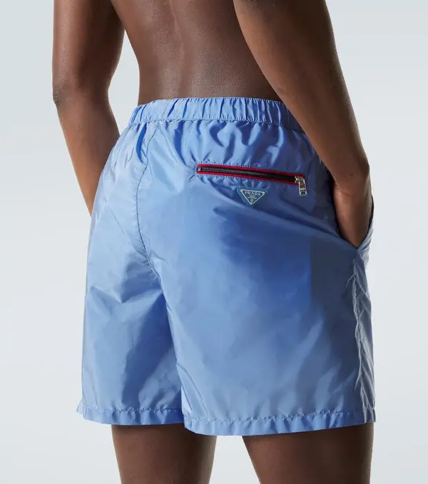 Prada Re-nylon Swim Trunks - Blue