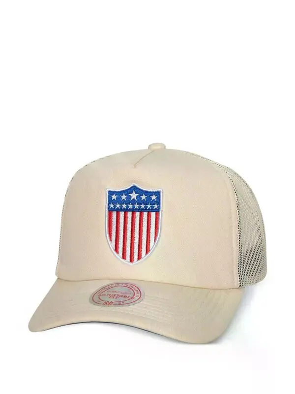 Mitchell & Ness Flag-embroidered Baseball Cap - Neutrals