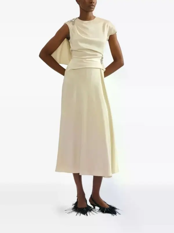 Erdem Draped Embellished Dress