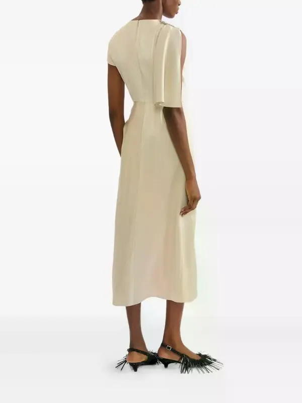 Erdem Draped Embellished Dress