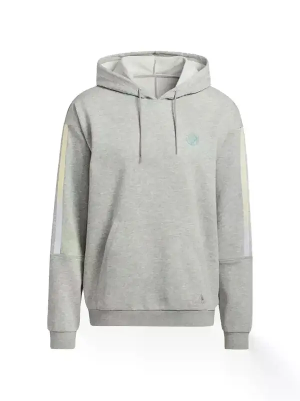 Adidas X Donovan Mitchell Striped-sleeve Hoodie - Grey