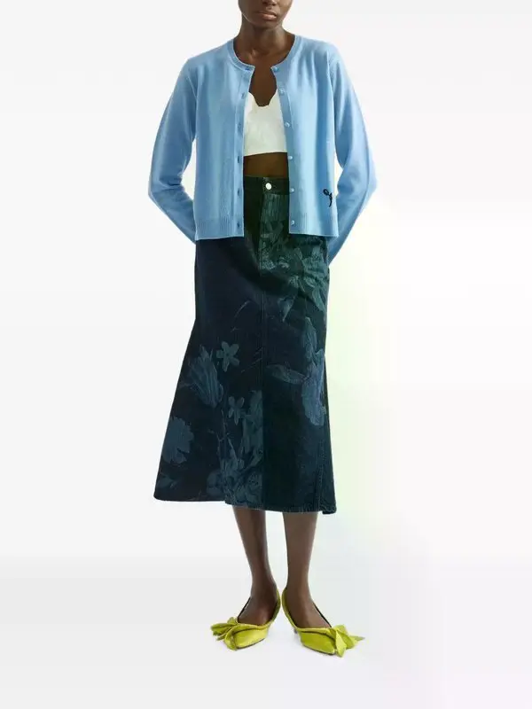 Erdem Crew-neck Cardigan - Blue