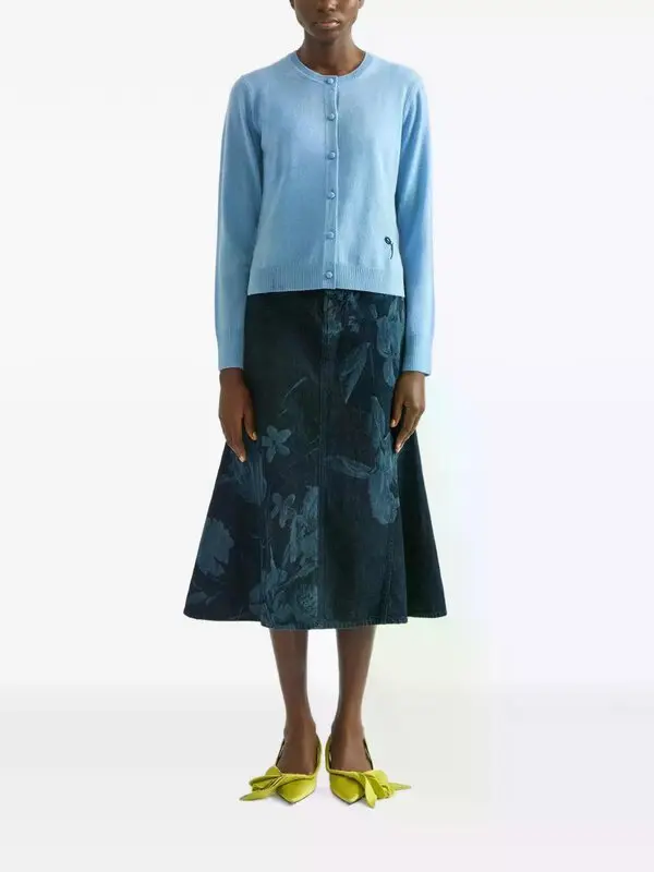 Erdem Crew-neck Cardigan - Blue