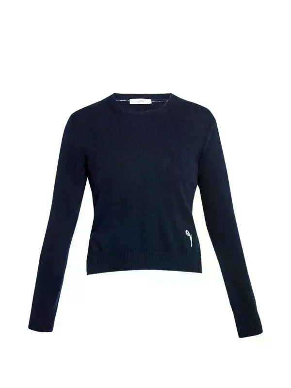 Erdem Embroidered Crew-neck Sweater - Blue