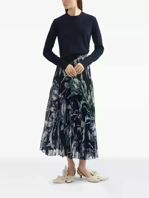 Erdem Embroidered Crew-neck Sweater - Blue