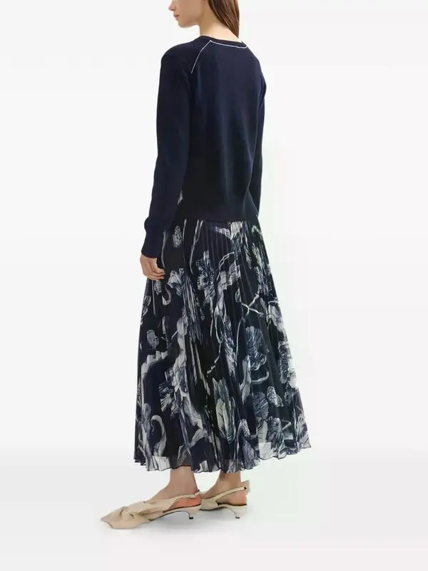 Erdem Embroidered Crew-neck Sweater - Blue