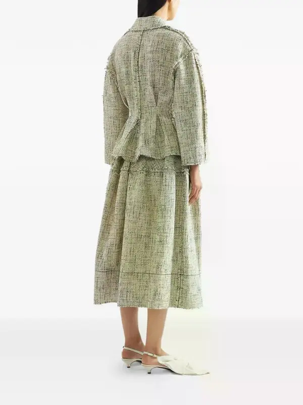 Erdem Ruffled Midi Skirt