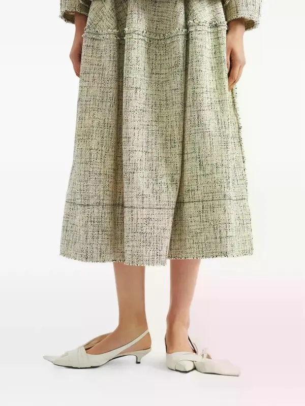 Erdem Ruffled Midi Skirt