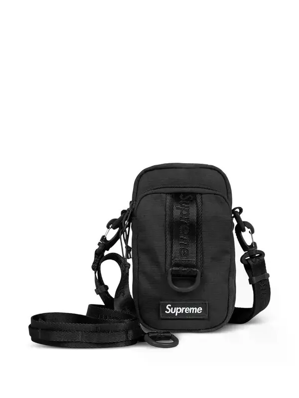 Supreme Logo-patch Messenger Bag - Black