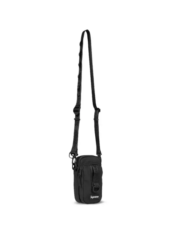 Supreme Logo-patch Messenger Bag - Black