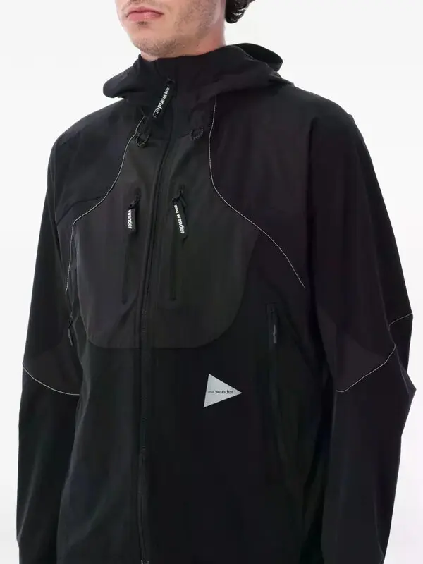 AND WANDER Hooded Zip-up Jacket