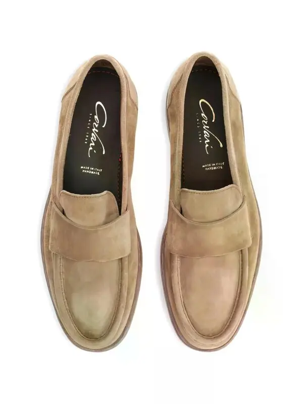 CORVARI Strap-detail Suede Loafers - Neutrals