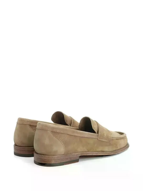 CORVARI Strap-detail Suede Loafers - Neutrals