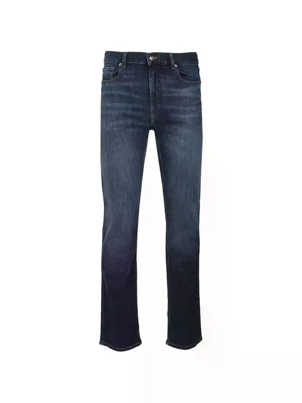 Emporio Armani Logo-patch Jeans - Blue