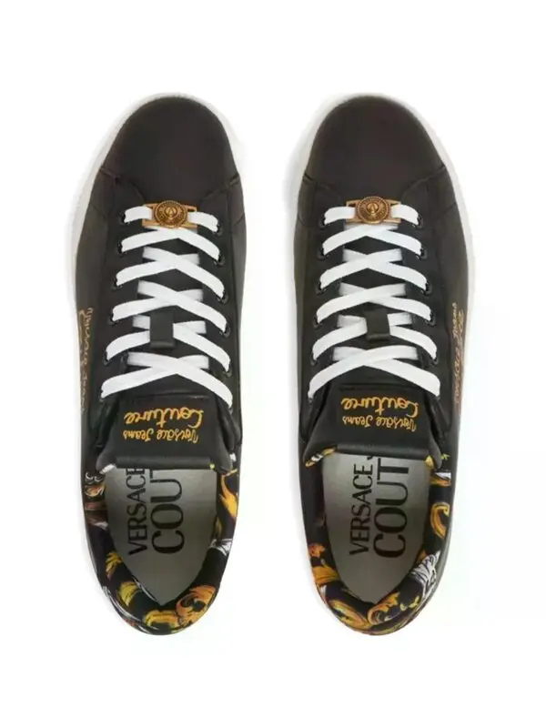 Versace Logo Sneakers - Black