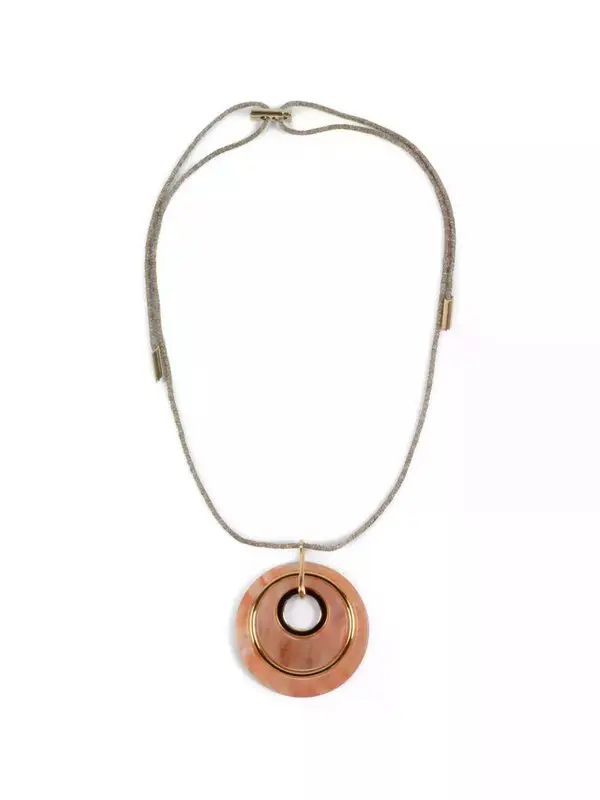 Emporio Armani Round Pendant Necklace - Gold