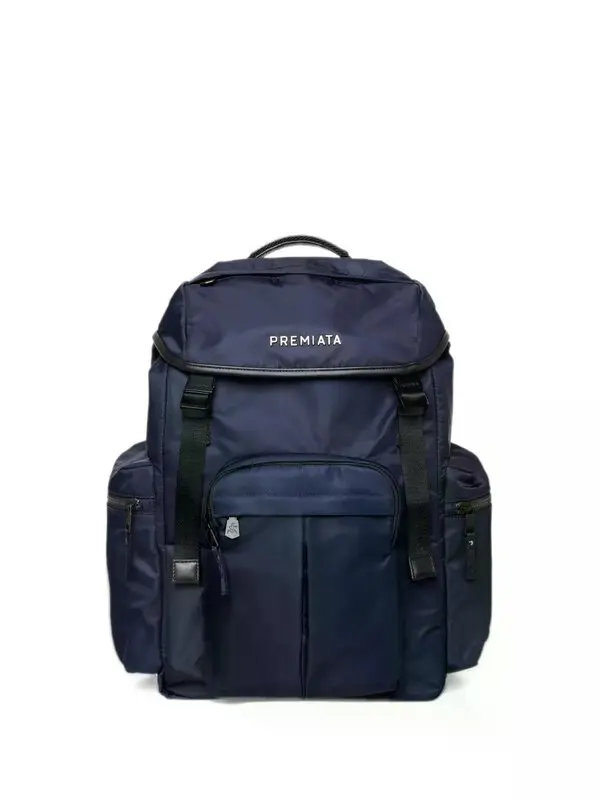 Premiata Brooker Leather-trim Backpack - Blue