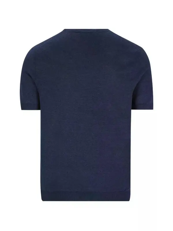 Tagliatore Josh Ribbed-trim T-shirt - Blue