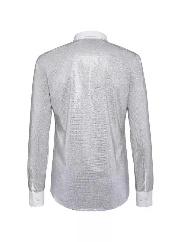 Philipp Plein Crystal Platinum Cut Shirt