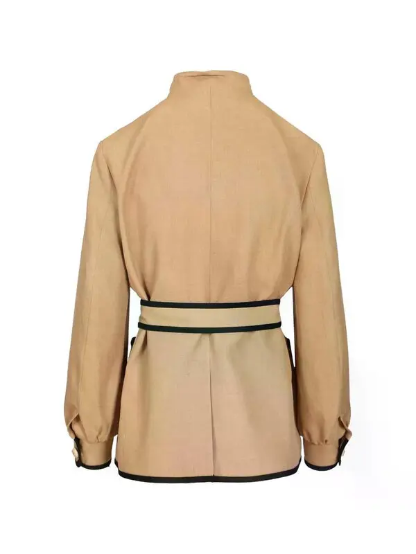 Valentino Garavani Belted Embroidered Jacket - Neutrals
