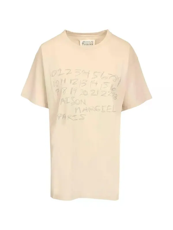 MAISON MARGIELA Numerical Print T-shirt - Neutrals