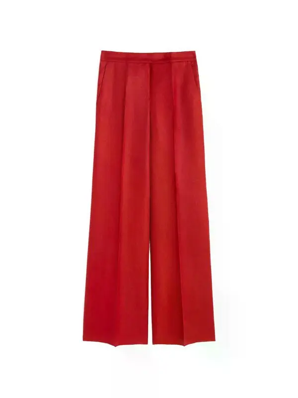 Max Mara Badesse Wide-leg Trousers - Red