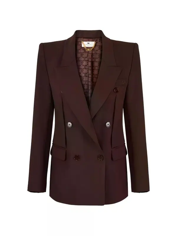 Elisabetta Franchi Double-breasted Blazer - Brown