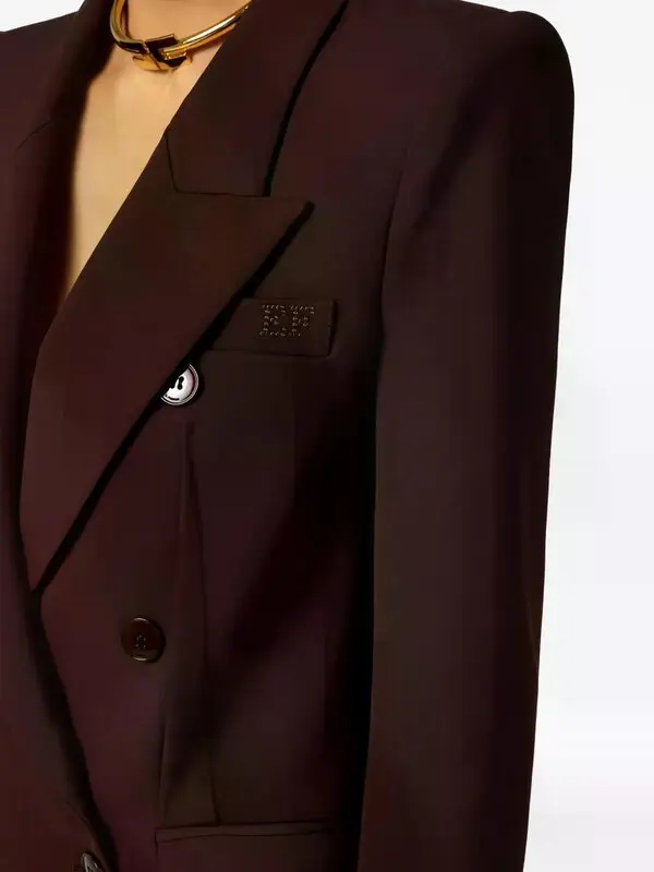 Elisabetta Franchi Double-breasted Blazer - Brown