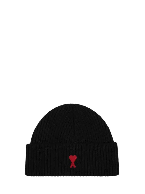 Ami Wool Beanie - Black