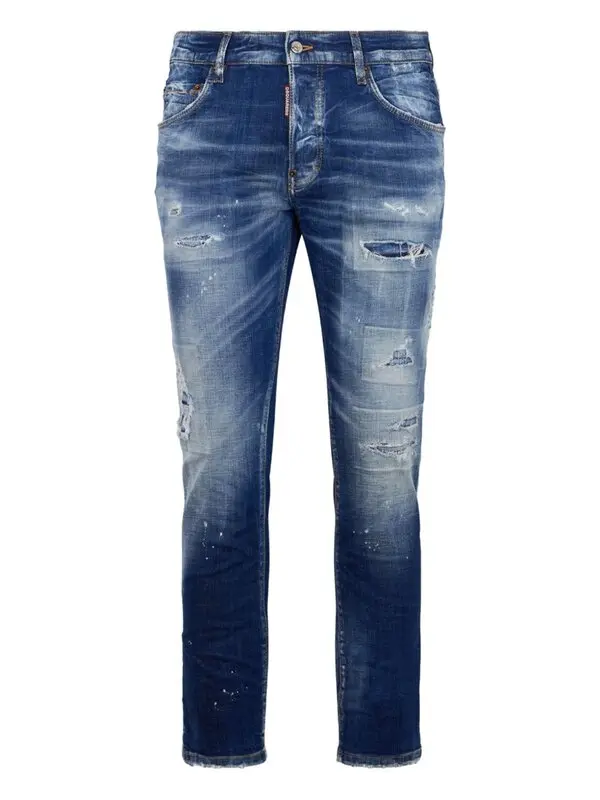 Dsquared2 Medium Wash Skater Jeans - Blue