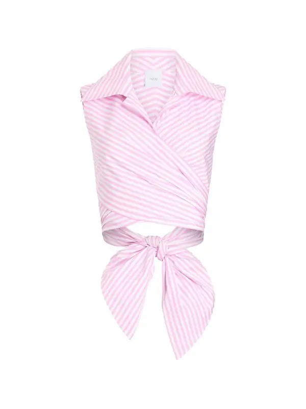 PATOU Striped Sleeveless Top - Pink