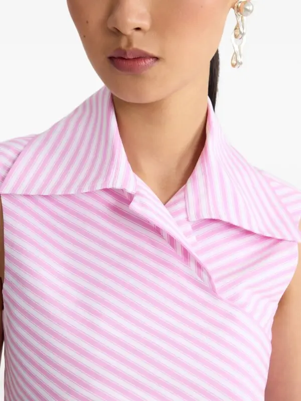 PATOU Striped Sleeveless Top - Pink