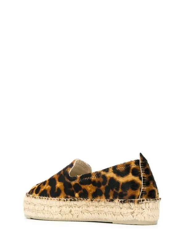 Manebí Leopard Espadrilles - Brown