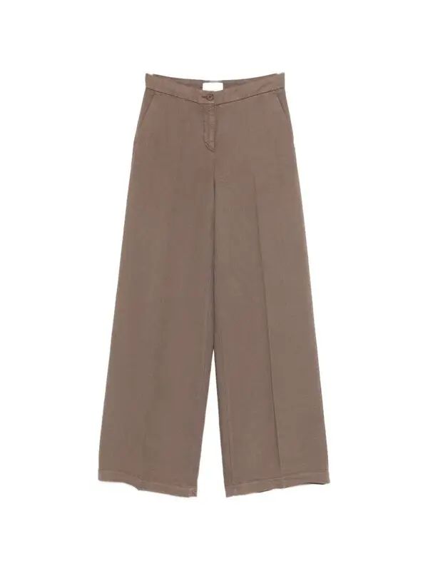 VIA MASINI 80 Linen Wide-leg Trousers