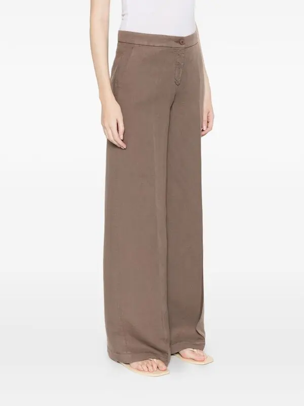 VIA MASINI 80 Linen Wide-leg Trousers