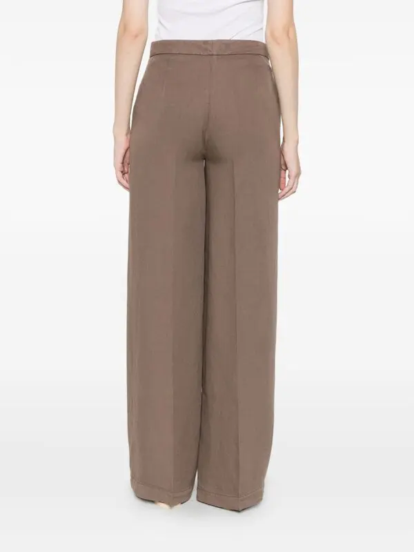 VIA MASINI 80 Linen Wide-leg Trousers