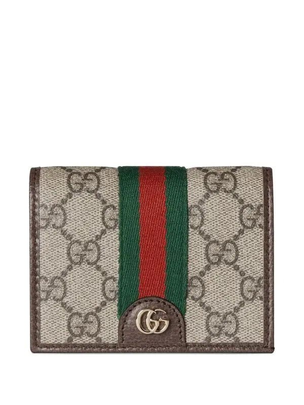 Gucci Ophidia Gg Small Wallet - Brown