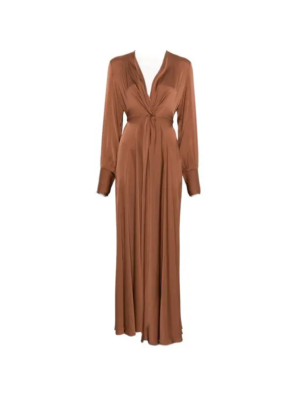 NOUVELLE SILK95FIVE Palm Beach Silk Maxi Dress