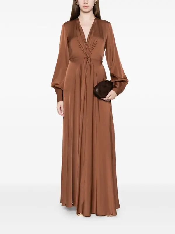 NOUVELLE SILK95FIVE Palm Beach Silk Maxi Dress