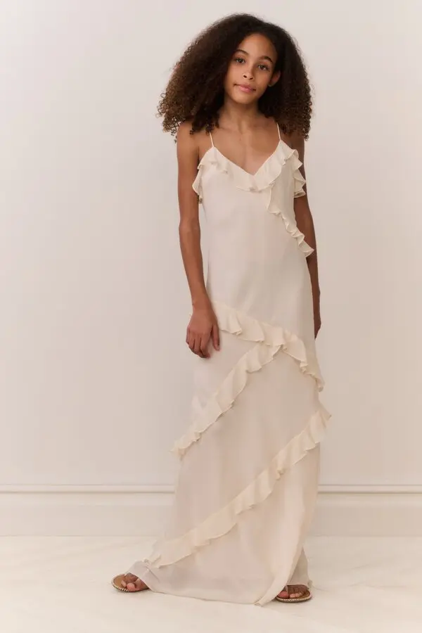 LoveShackFancy Tween Mini Rialto Cream Maxi Dress - Ivory