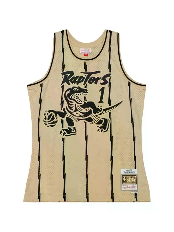 Mitchell & Ness X Nba Raptors 1998 Tracy Mcgrady Striped Tank Top - Neutrals