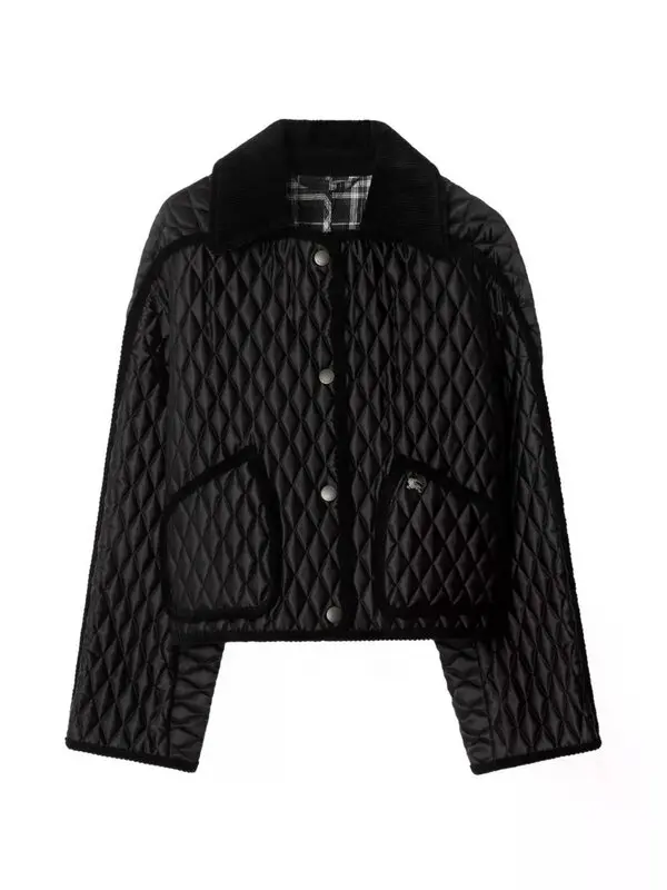 Burberry Quilted Corduroy Trimmed Jacket