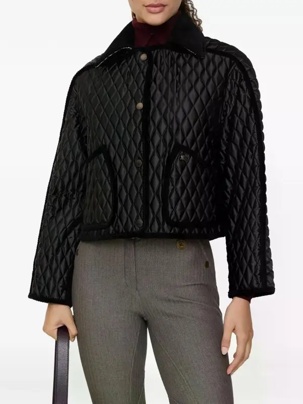 Burberry Quilted Corduroy Trimmed Jacket