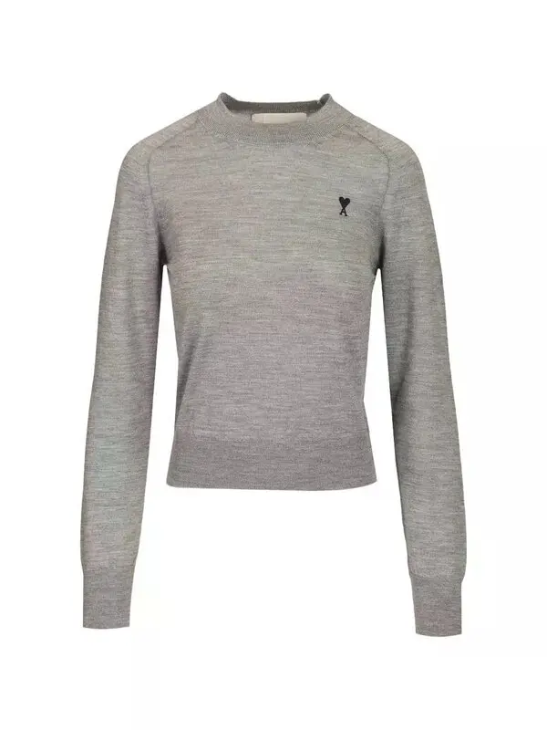AMI Paris Logo-embroidered Sweater