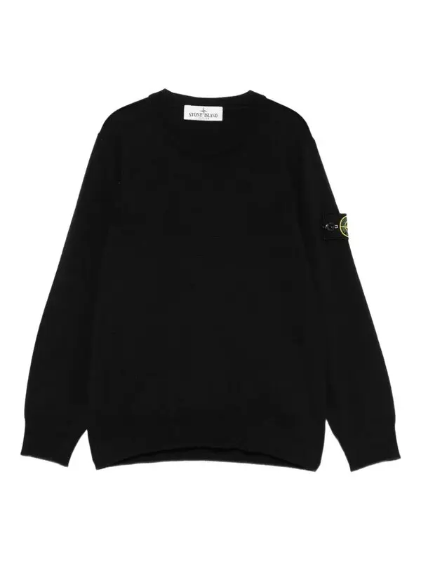 Stone Island Crew Neck Pullover - Black