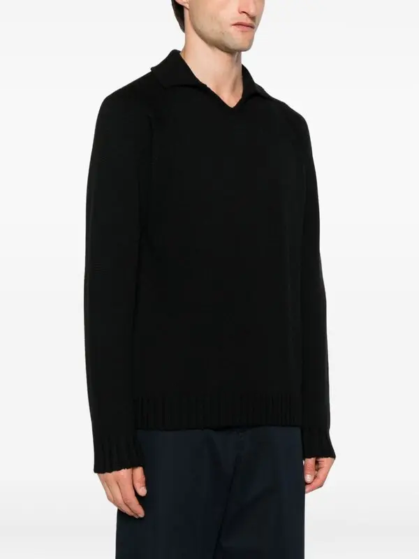 ZANONE Wool Knit Polo Sweater